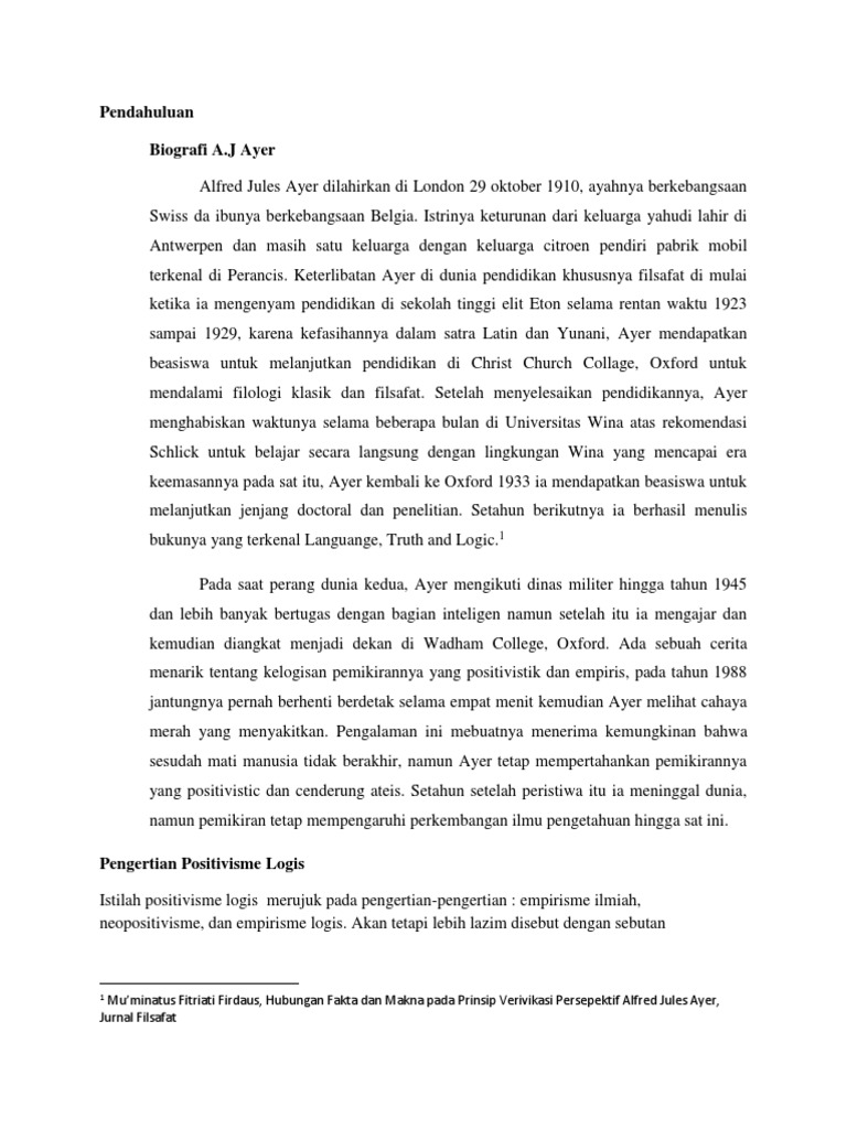 Positivisme Logis | PDF