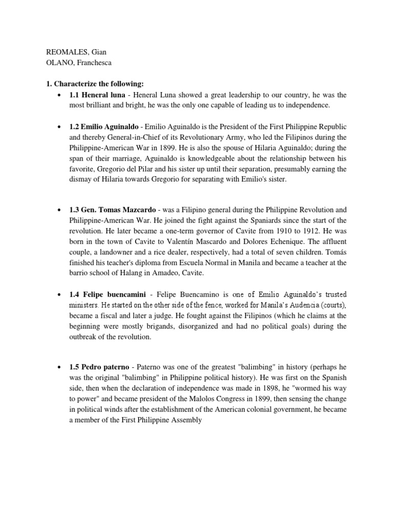 Reaksyon Paper Heneral Luna Movie | PDF | Philippines