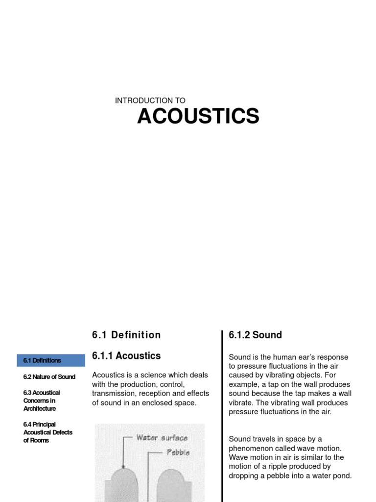 Introduction To Acoustics | PDF | Acoustics | Sound