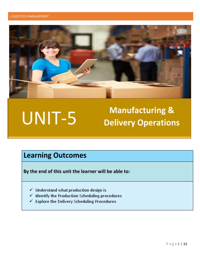 Manufacturing and Delivery Operations | PDF | Supply Chain | Inventory