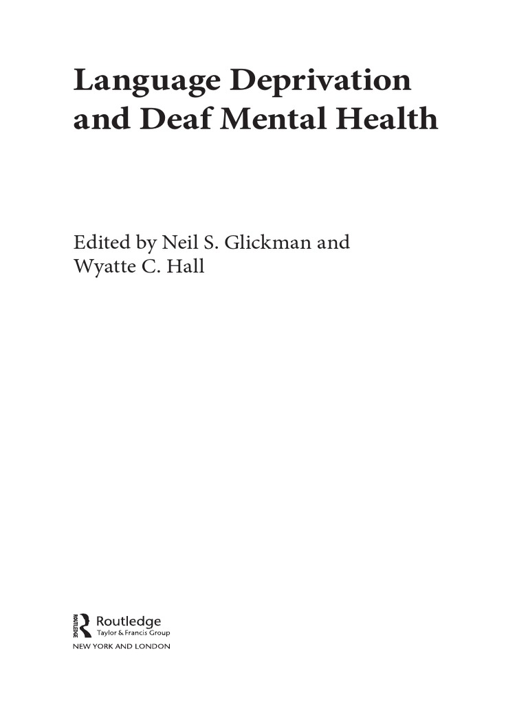 Gulati Language Deprivation Syndrome | PDF | Hearing Loss | Sign Language