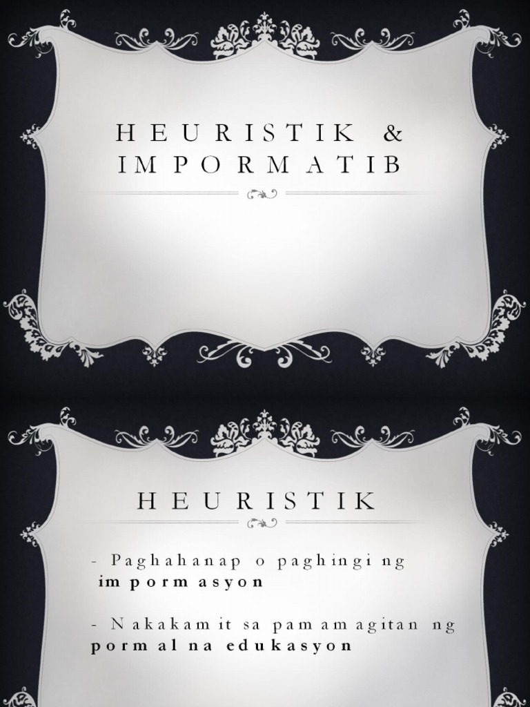 Heuristik & Impormatib | PDF