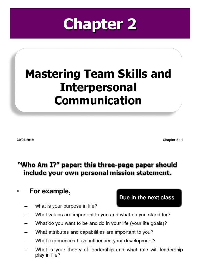 Mastering Team Skills and Interpersonal Communication | PDF | Nonverbal ...