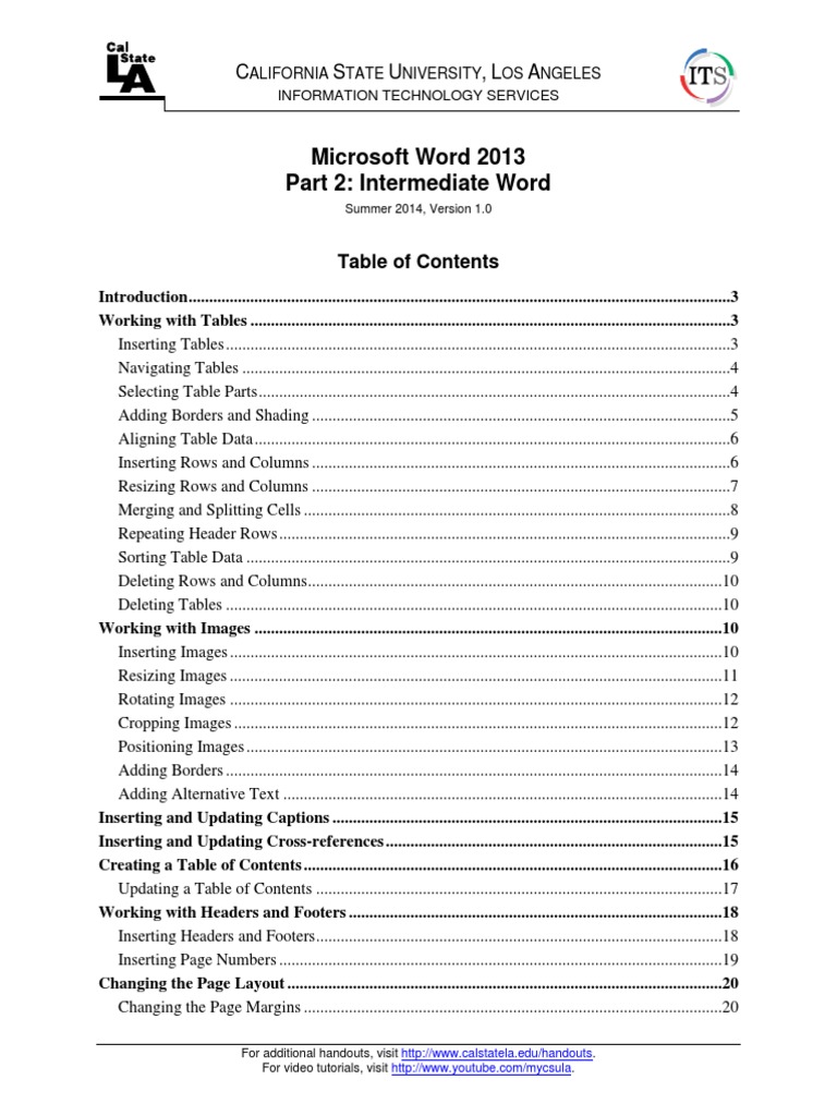 Mastering Microsoft Word: An In-Depth Guide to Tables, Images, Headers ...