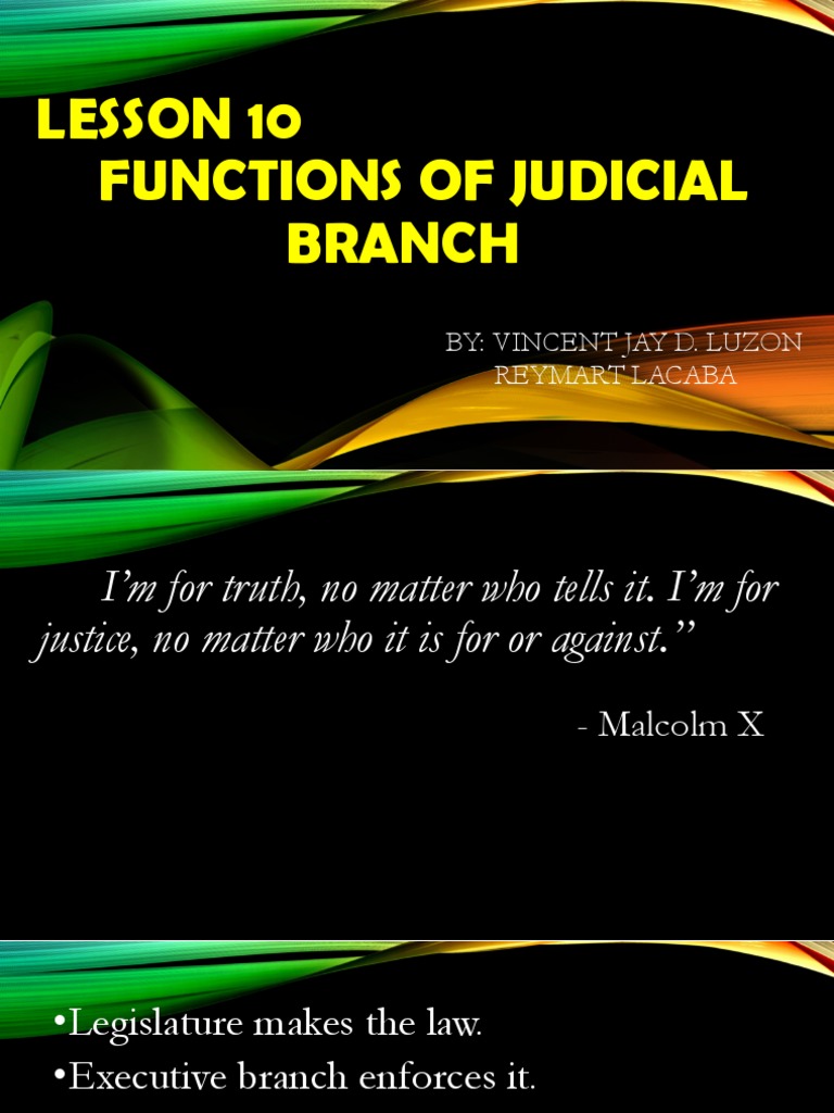 Functions of the Judicial Branch | PDF | Judiciaries | Supreme Courts