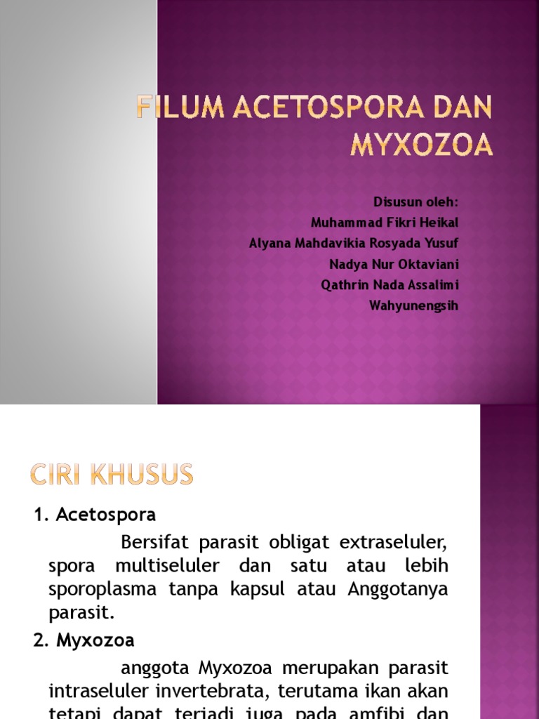 Acetospora Dan Myxozoa | PDF | Griya & Taman
