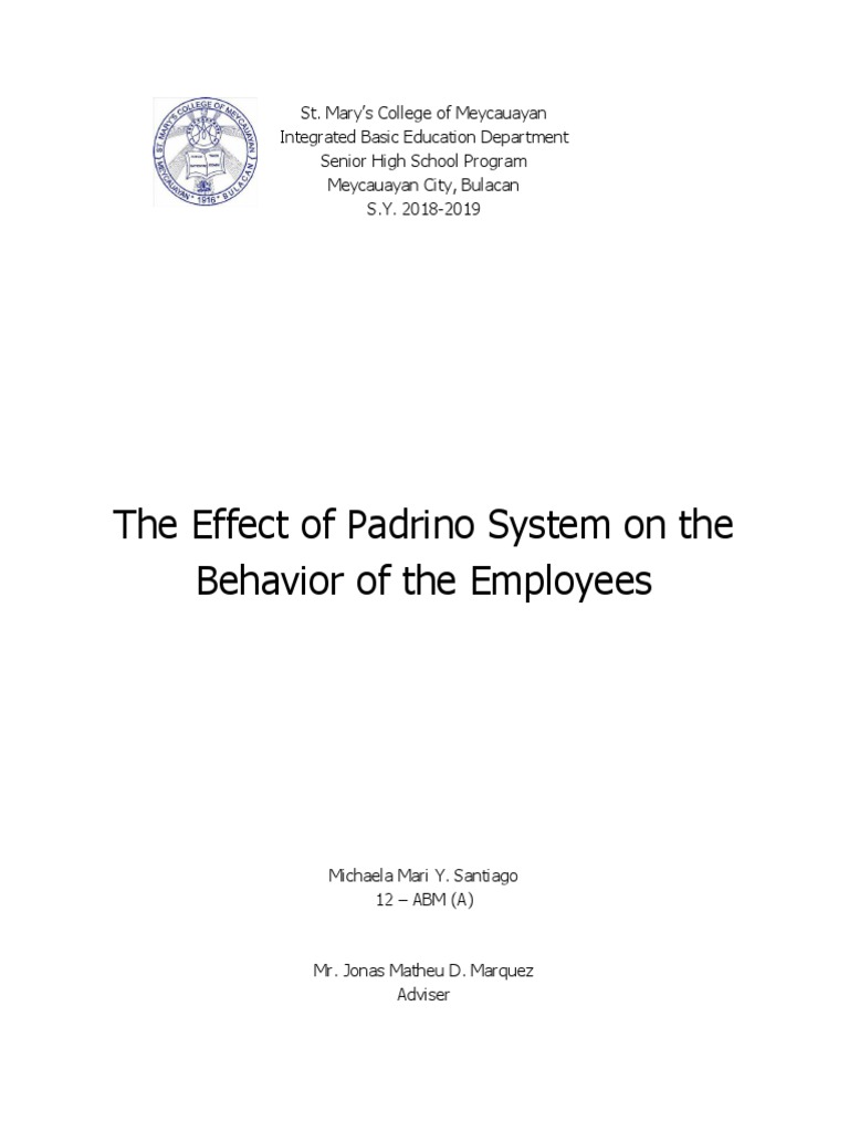 Santiago_The Effect of Padrino System on the Behavior of the Employees ...