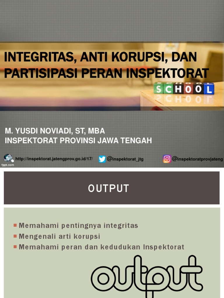 Membangun Budaya Integritas Melalui Pendidikan Anti Korupsi [DOKUMEN ... Membangun Budaya Integritas Melalui Pendidikan Anti Korupsi [DOKUMEN ...