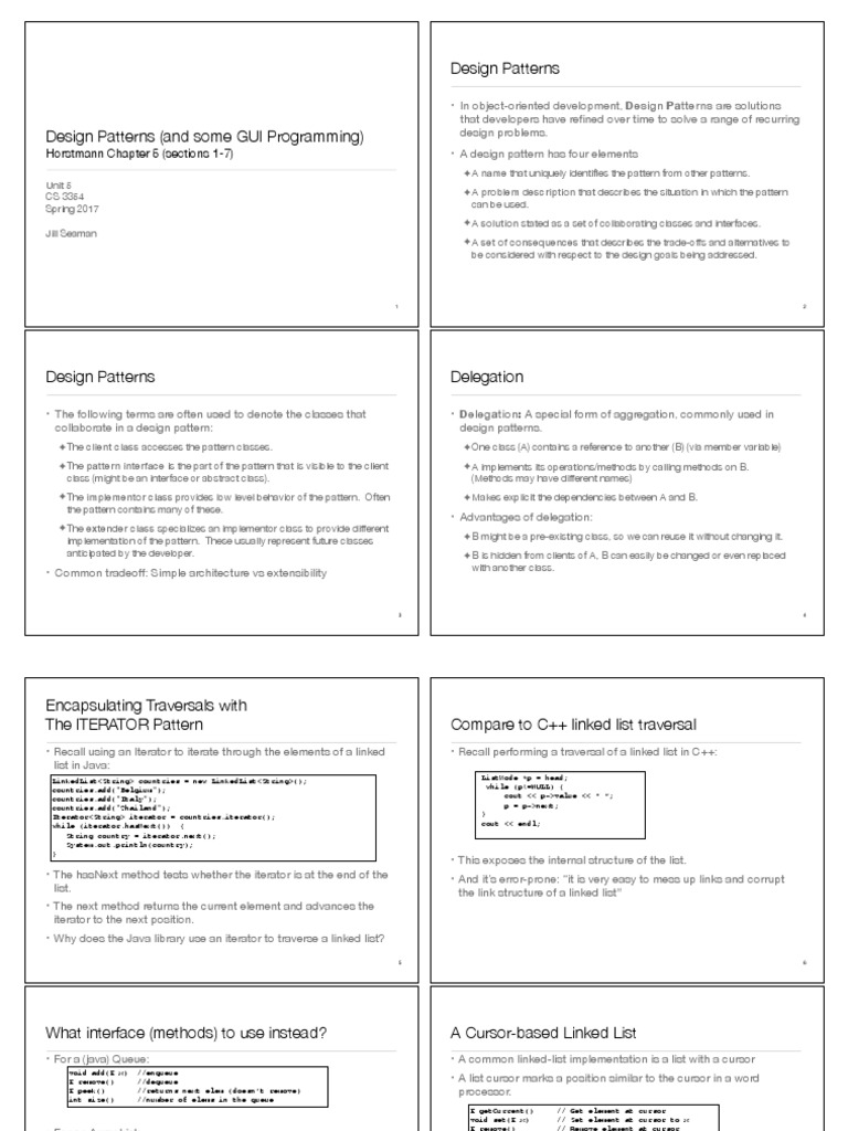 Design Patterns: Horstmann Chapter 5 (Sections 1-7) | Download Free PDF | Class (Computer ...