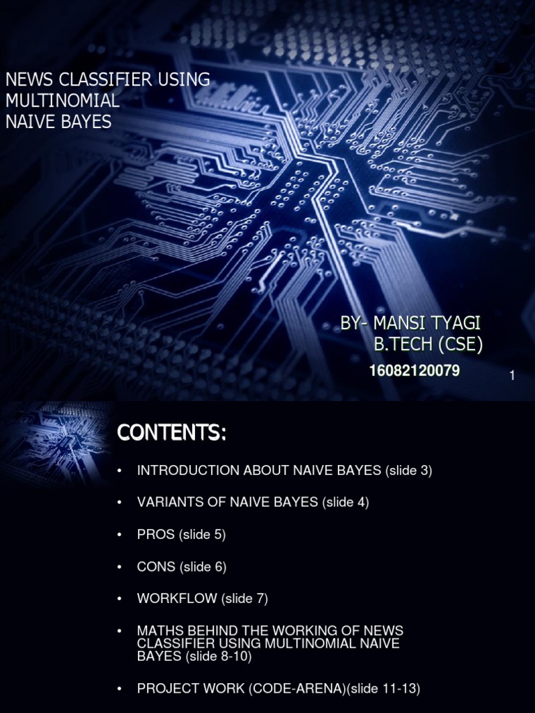 News Classifier Using Multinomial Naive Bayes | PDF | Probability Theory | Scientific Modeling