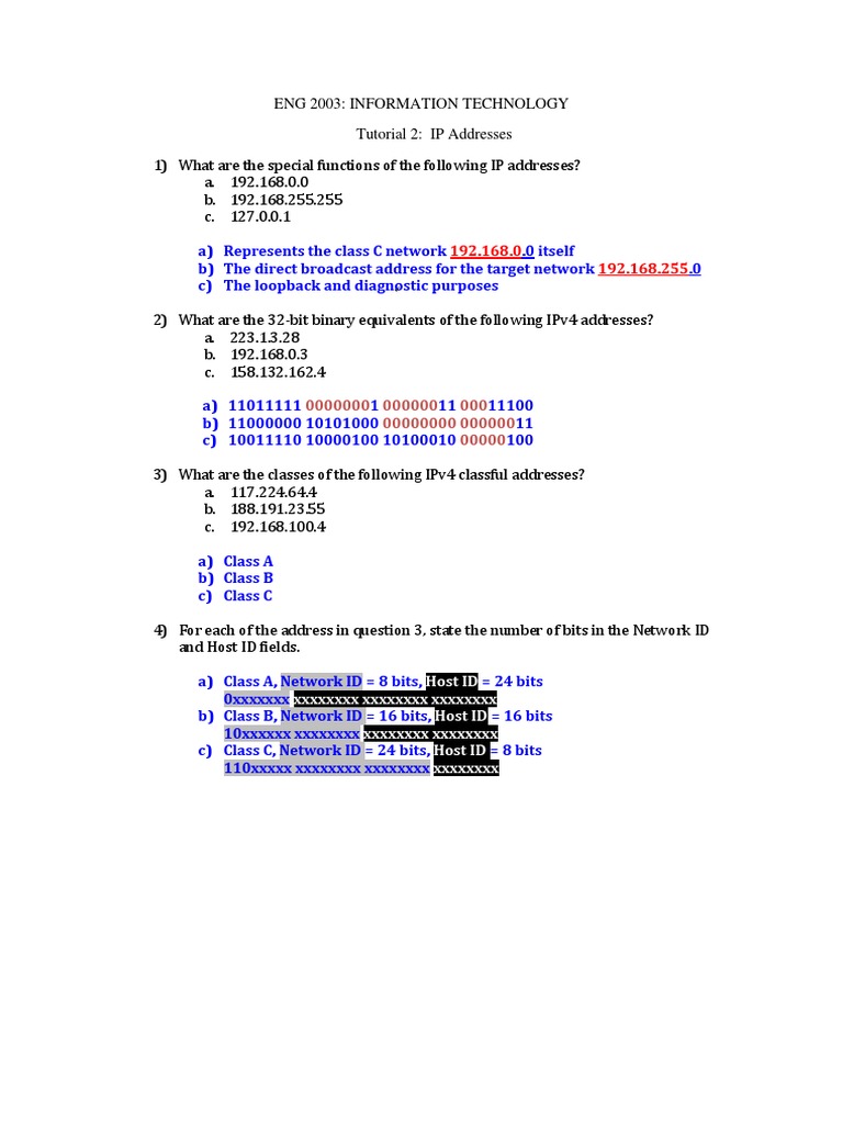 Tutorial 2 (Solutions) Updated PDF | PDF | Teaching Methods & Materials ...