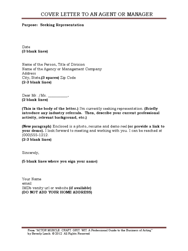 Cover Letter Agency PDF | PDF