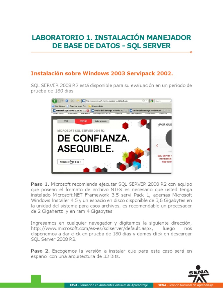 Manual SQL Server | PDF | Servidor SQL de Microsoft | Microsoft Windows