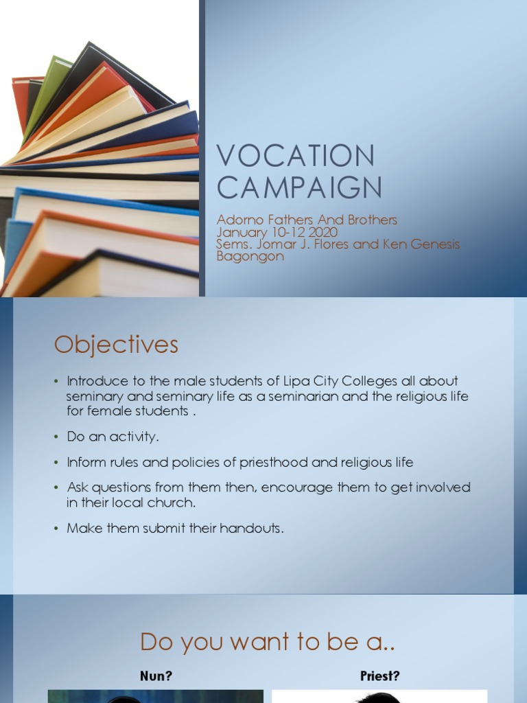 Vocation Campaign | PDF | Psychological Concepts | Behavior Modification