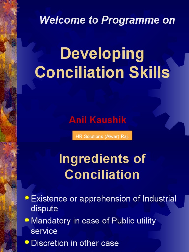 Conciliation Skills | PDF | Adjudication | Strike Action