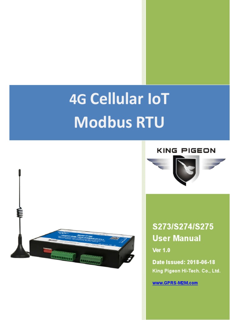 S273-5 Cellular IoT Modbus RTU User Manual V1.0 | PDF | General Packet ...