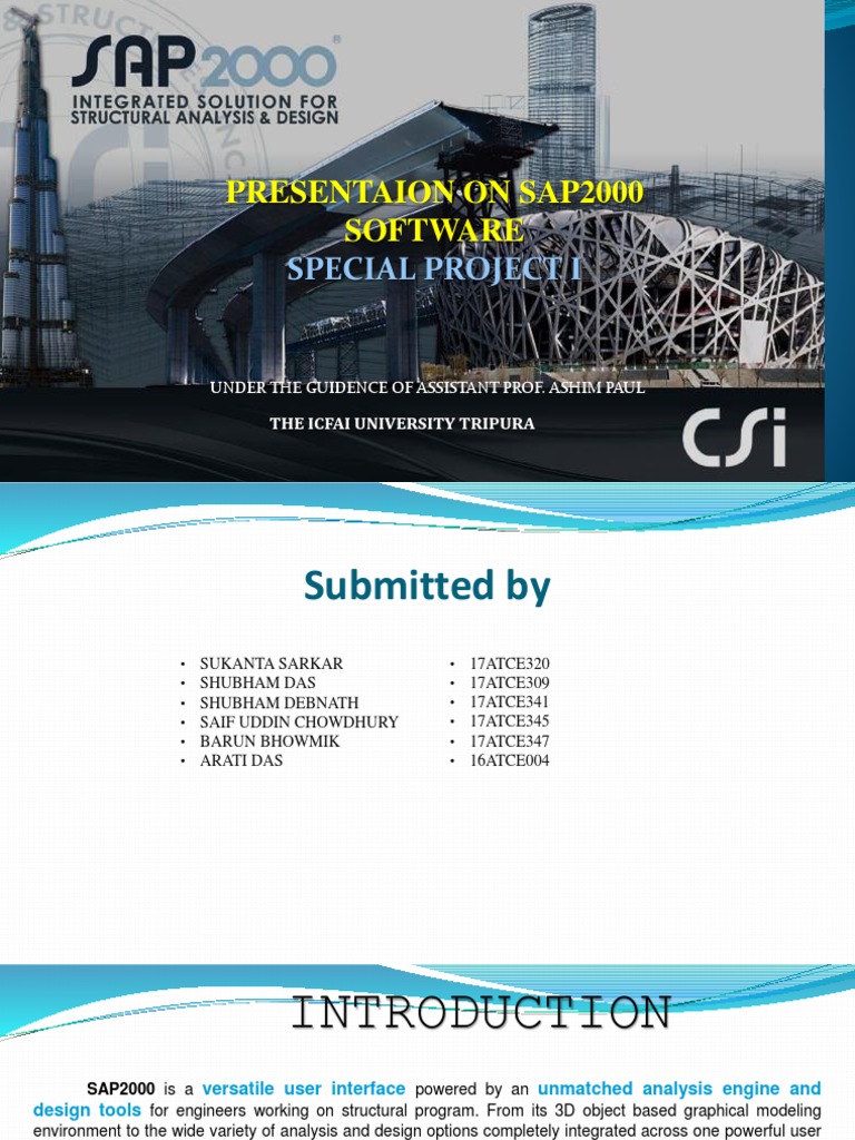 Analysis of Structures Using SAP2000 Software: A Case Study on Modeling, Analyzing, and ...