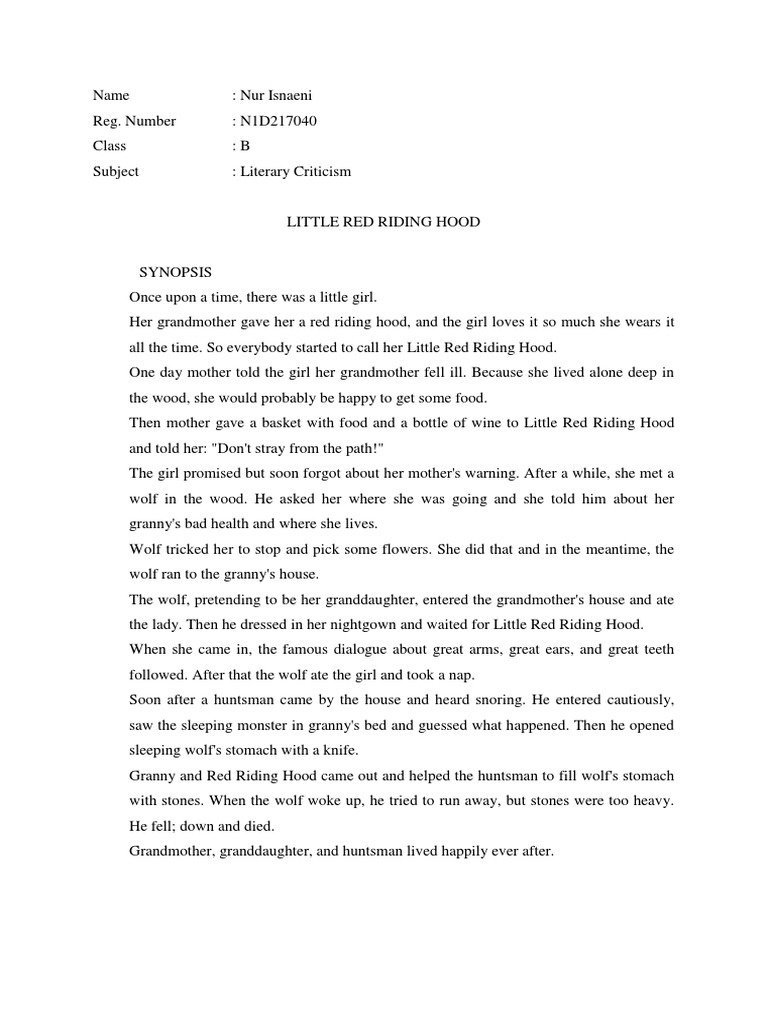 Literary Criticism | PDF | Little Red Riding Hood