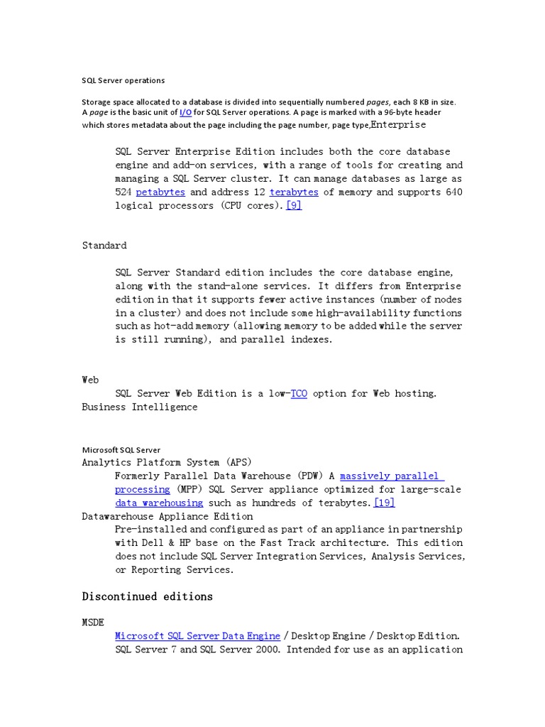 SQL Server Operations | PDF | Microsoft Sql Server | Database Index