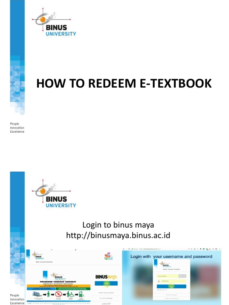 How To Redeem E-Textbook: (Presenter Name) (Presenter Job Title) | PDF