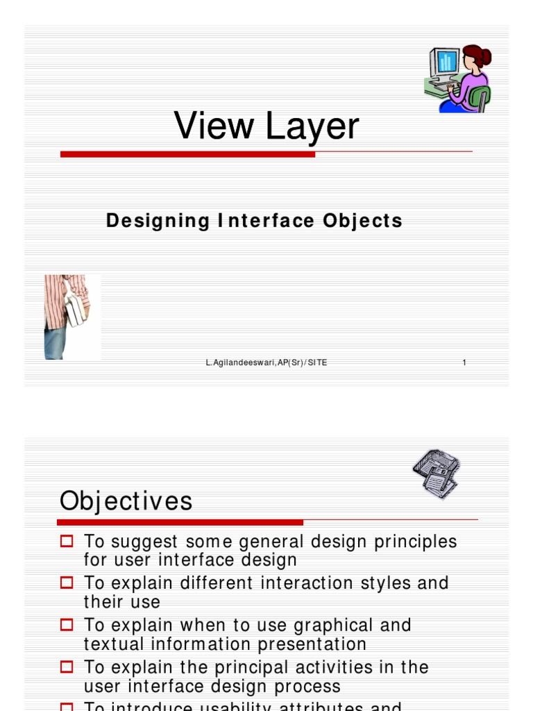 View Layer View Layer: Designing Interface Objects | PDF | Graphical User Interfaces | Usability