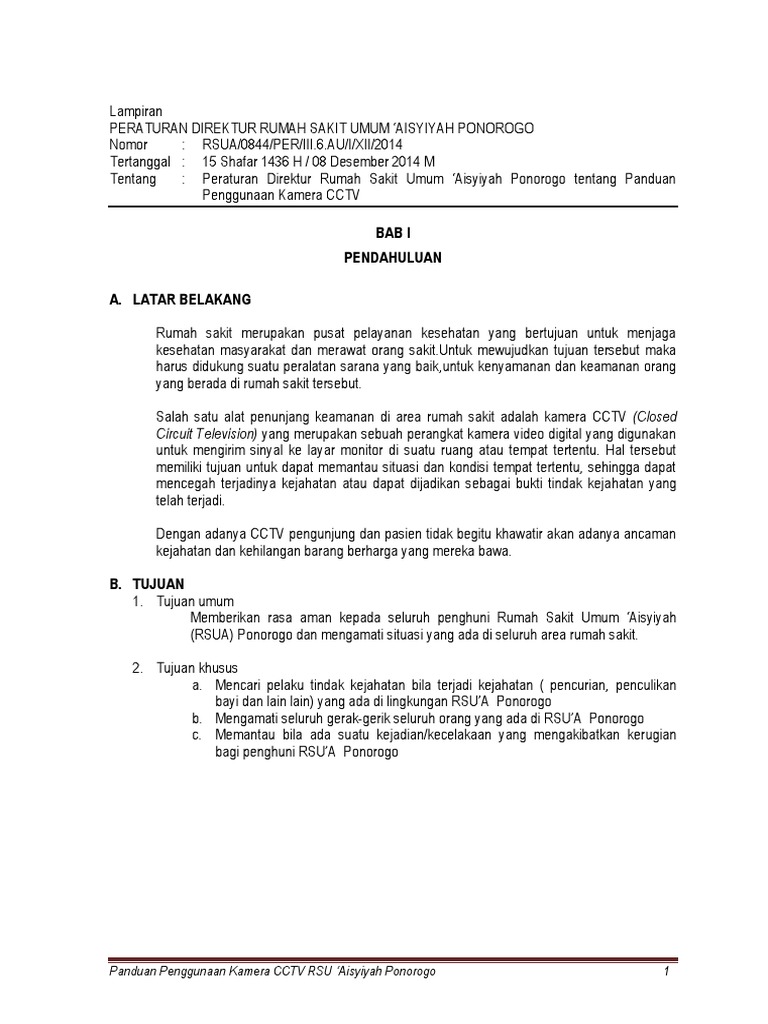 Panduan Penggunaan CCTV Oke | PDF