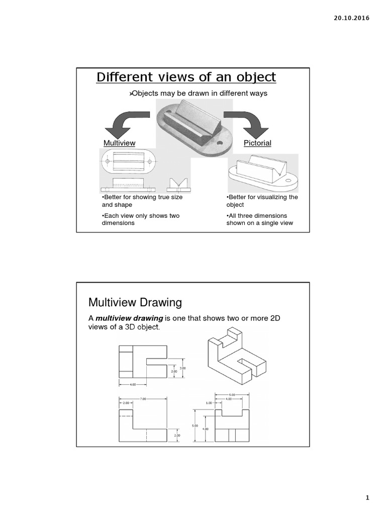 Different Views of An Object: Multiview Drawing | Download Free PDF ...