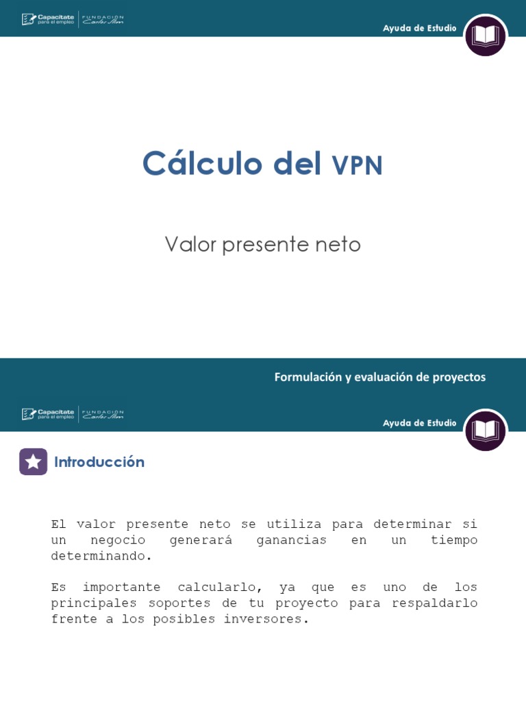 Cálculo Del: Valor Presente Neto | PDF | Valor presente neto | Economias