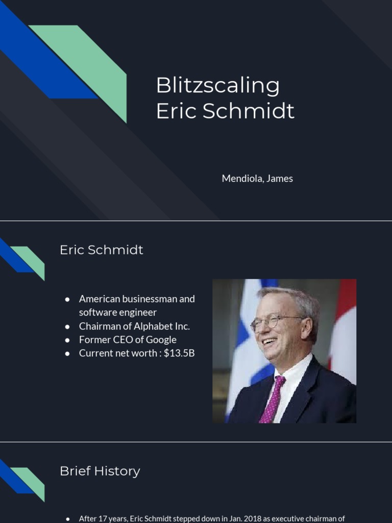 Eric Schmidt's Blitzscaling Insights | PDF | Alphabet Inc. | Business