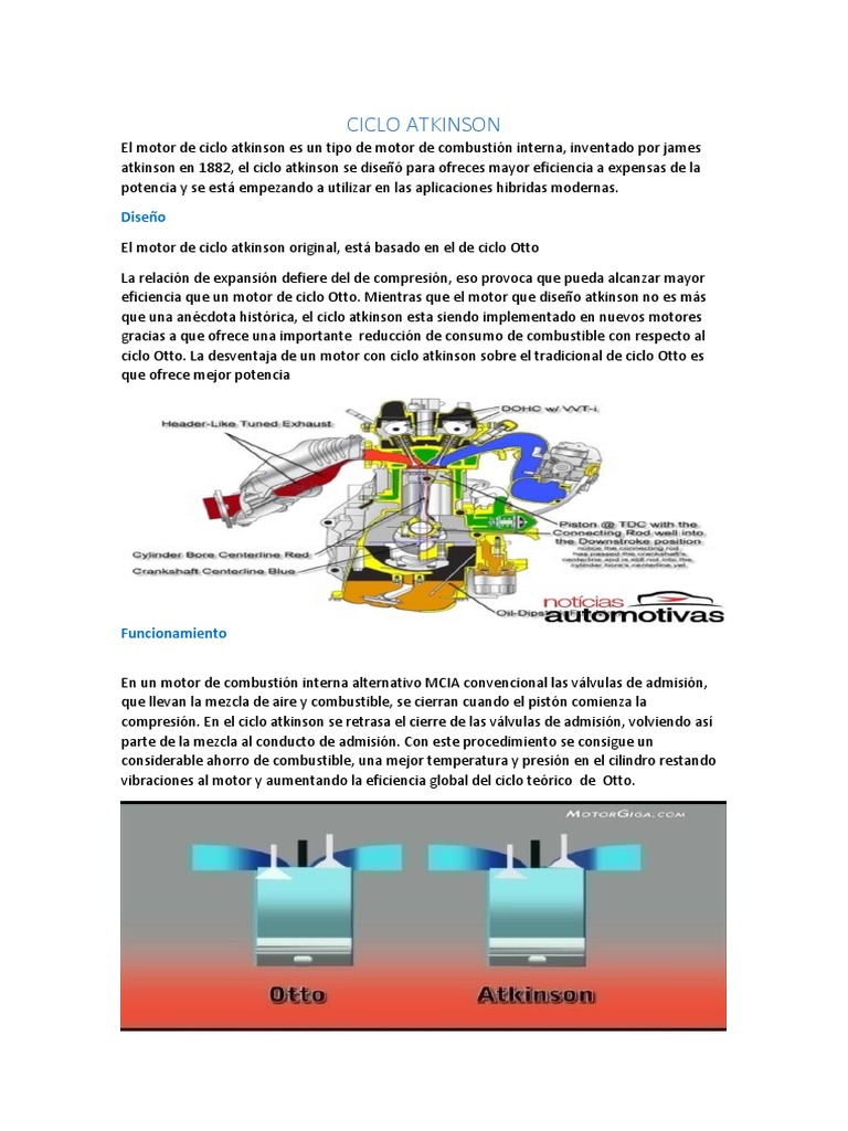 Ciclo Atkinson | PDF | Motor de combustión interna | Turbocompresor