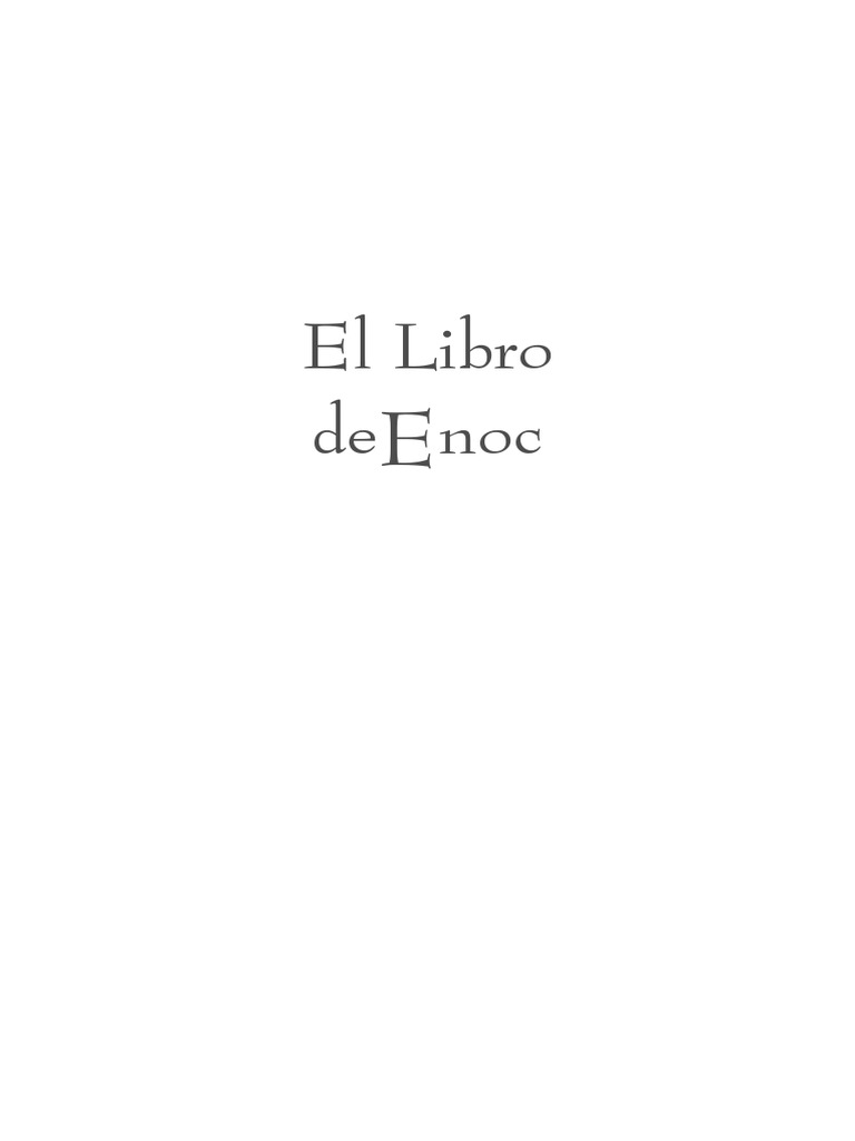 El Libro de Noc | PDF | Enoc (Ancestro de Noé) | Libro de Enoc