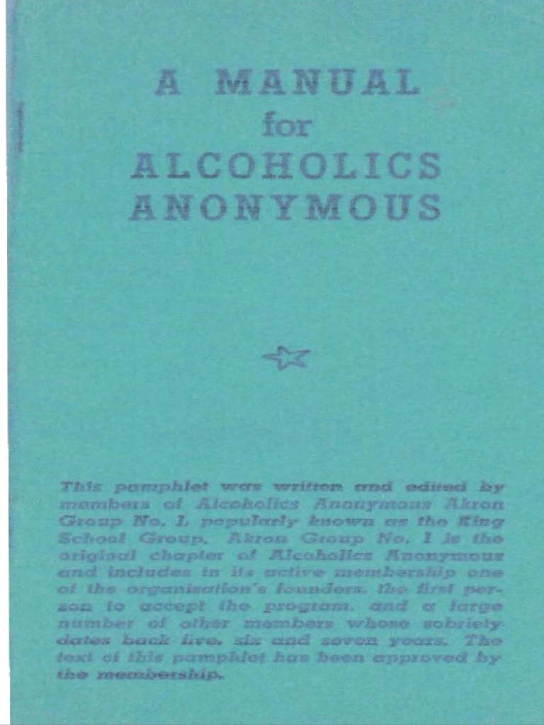 A Practical Guide for New A.A. Members | PDF | Alcoholic Drinks ...