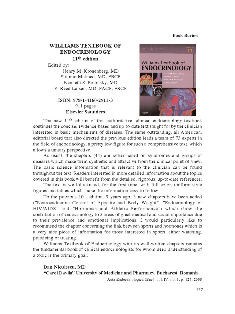 Williams Textbook of Endocrinology | PDF