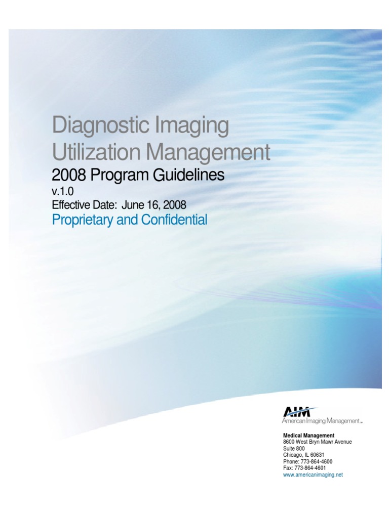 American Imaging Management Diagnostic Imaging Utilization Policies ...