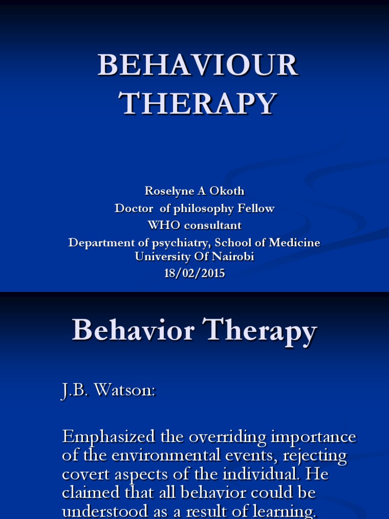 Behaviour Therapy | PDF | Behaviour Therapy | Reinforcement