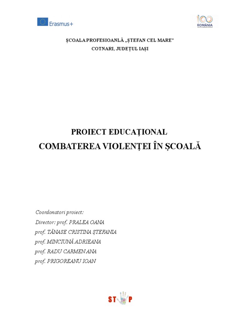 Proiect Educational Violenta Cotnari | PDF