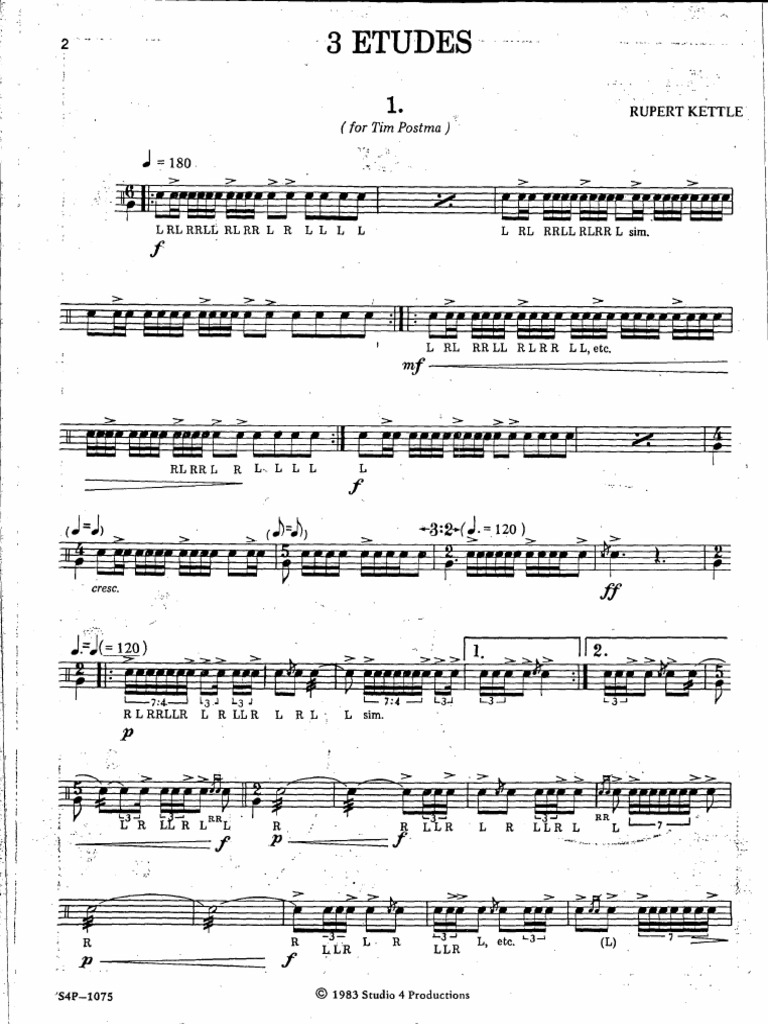 3 Etudes - Kettle, Rupert PDF | PDF