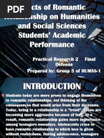 Effects of Being in A Relationship Among Senior High School Students of ...