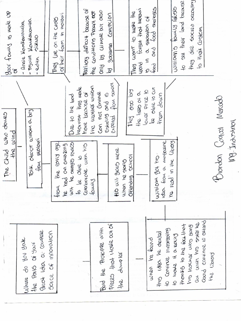 Mapa Conceptual - El Niño Que Domo El Viento | PDF