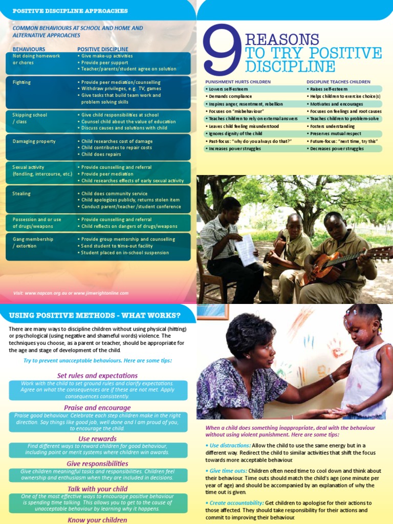 Positive Discipline Brochure Inside - 0 | PDF | Violence | Teachers