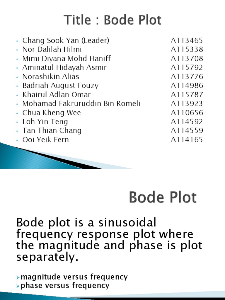 Bode Plot Presentation | PDF | Feedback | Applied Mathematics