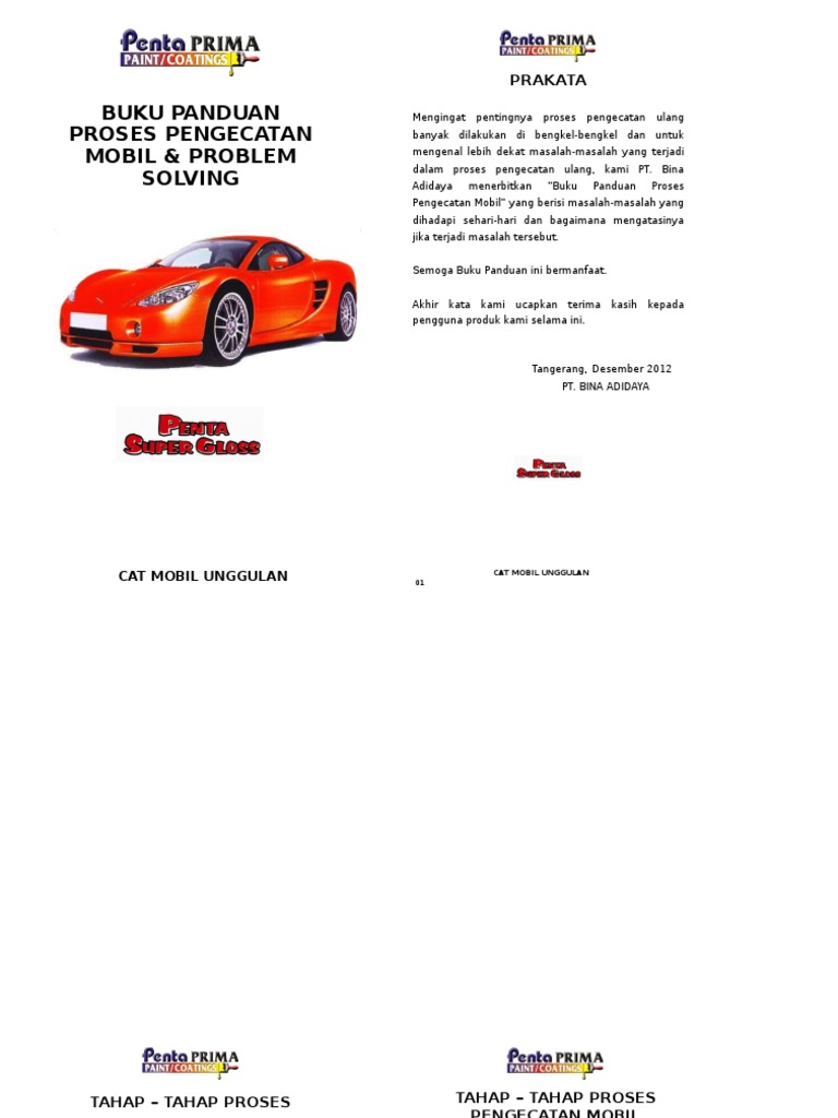 Panduan Pengecatan Mobil Dan Problem Solving | PDF | Teknologi & Rekayasa