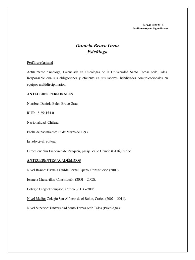 Curriculum Daniela 2019 | PDF