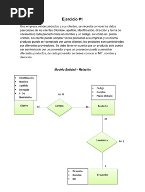 Modelo Entidad Relacion Ejercicios Resueltos Pdf | Raegan Paula Journal