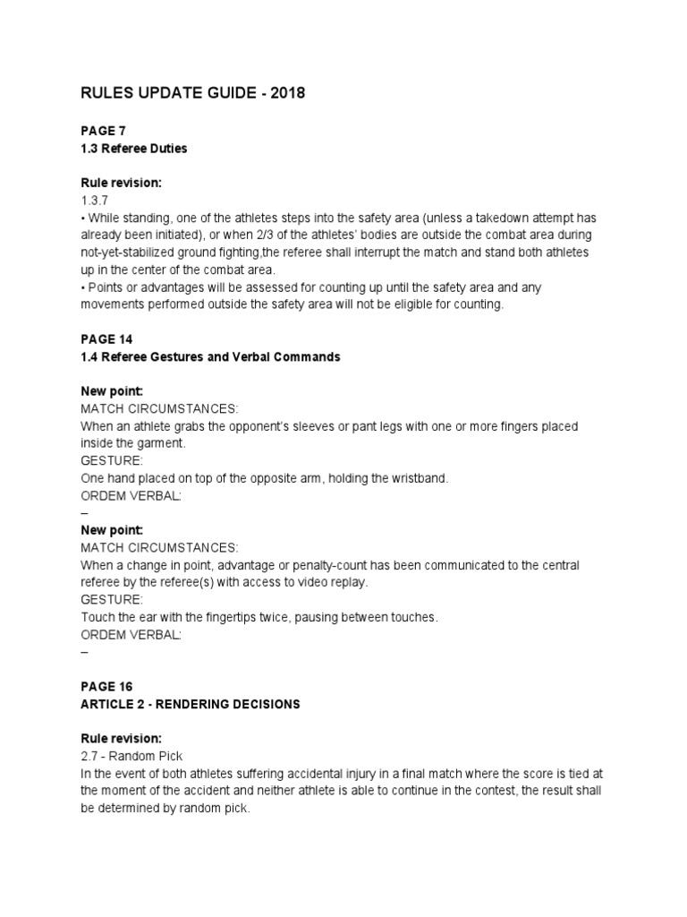 Rules Update Guide 2018 en - US PDF | PDF | Referee | Sports