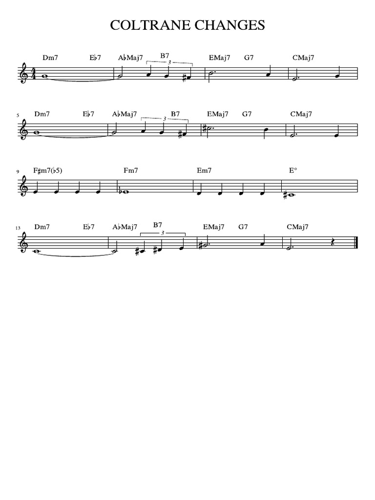 Coltrane Changes PDF | PDF