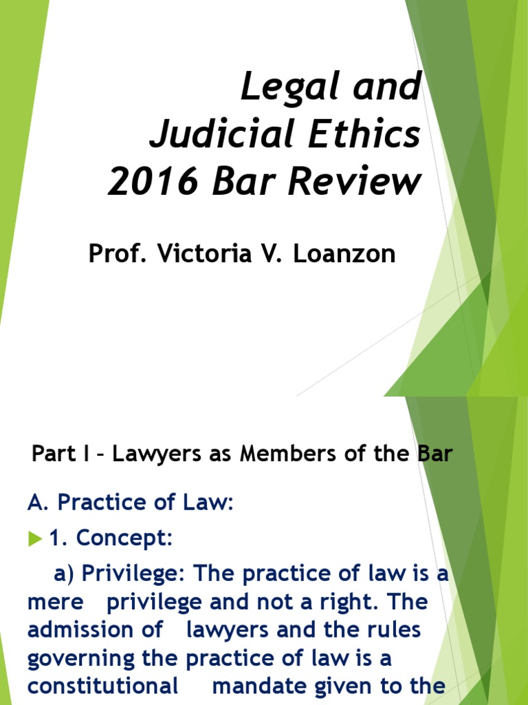 Legal and Judicial Ethics Bar Review - 2016 PDF | PDF | Practice Of Law ...