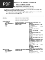 Federal Service Tribunal Cause List 2025 | PDF | Pakistan | Government ...