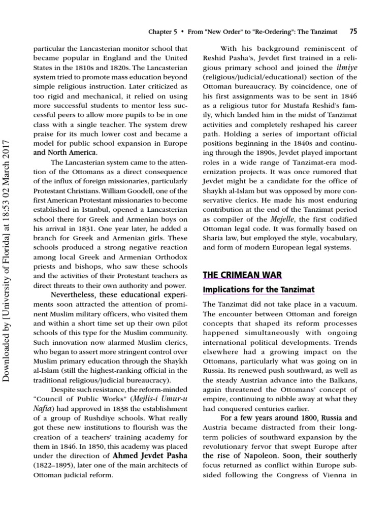 Chapter 5 - From "New Order" To "Re-Ordering": The Tanzimat 75 | PDF ...
