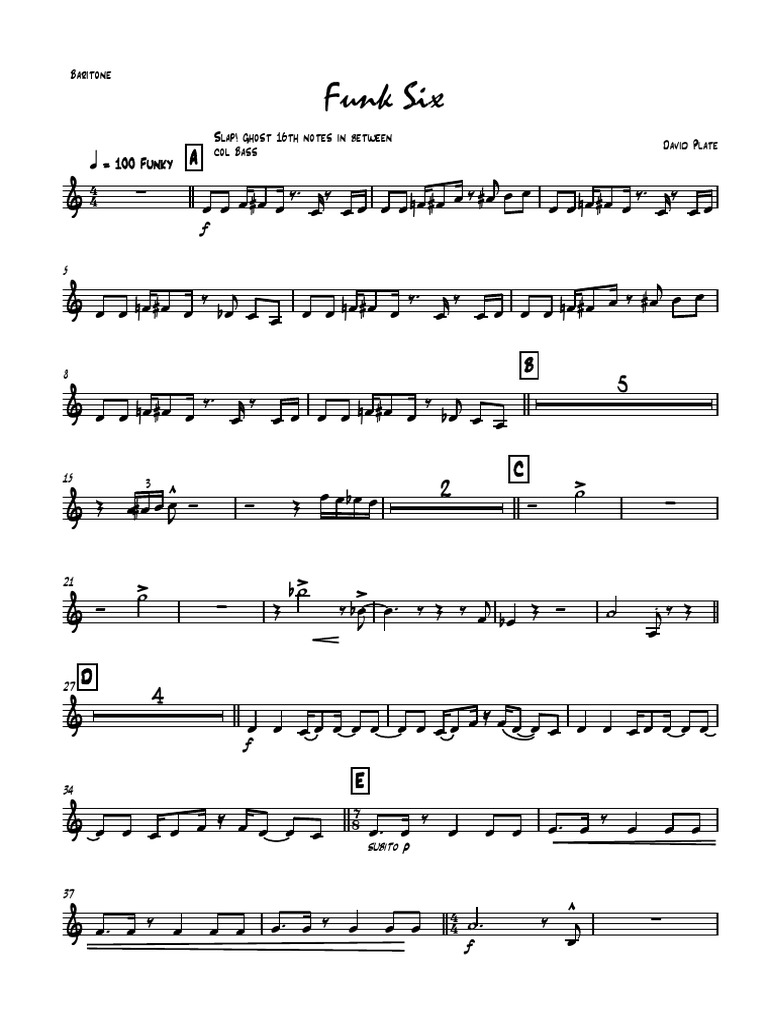 Funk Six: Q 100 Funky | PDF | Popular Music | Musical Techniques